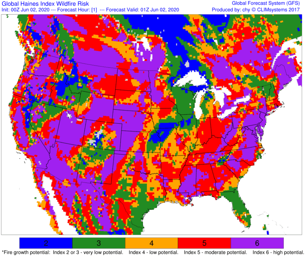 USA Wildfire Risk - ExtendWeather